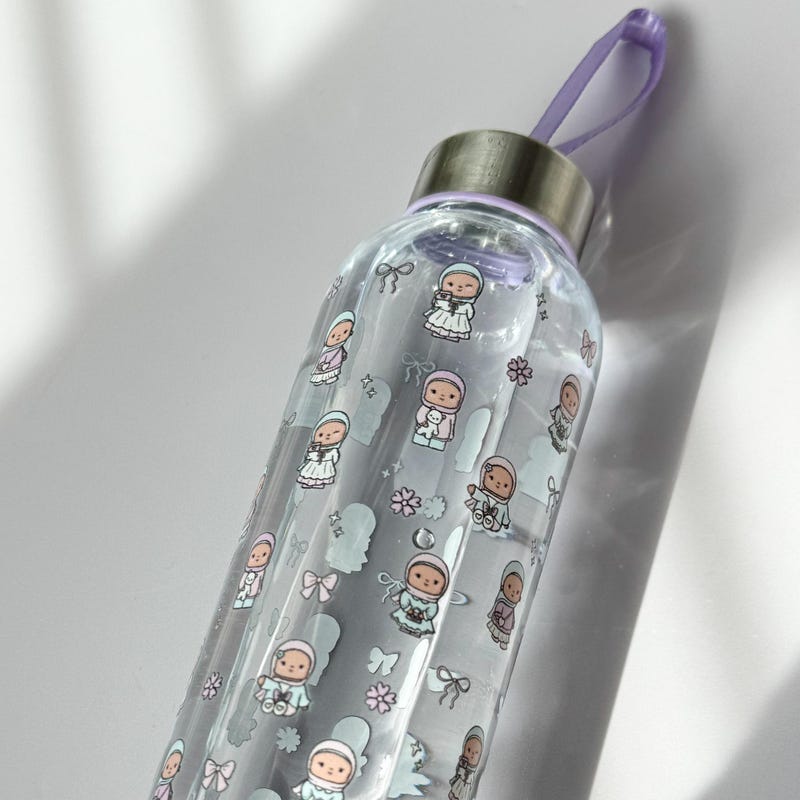 Cute Glass Water Bottle - Etsy