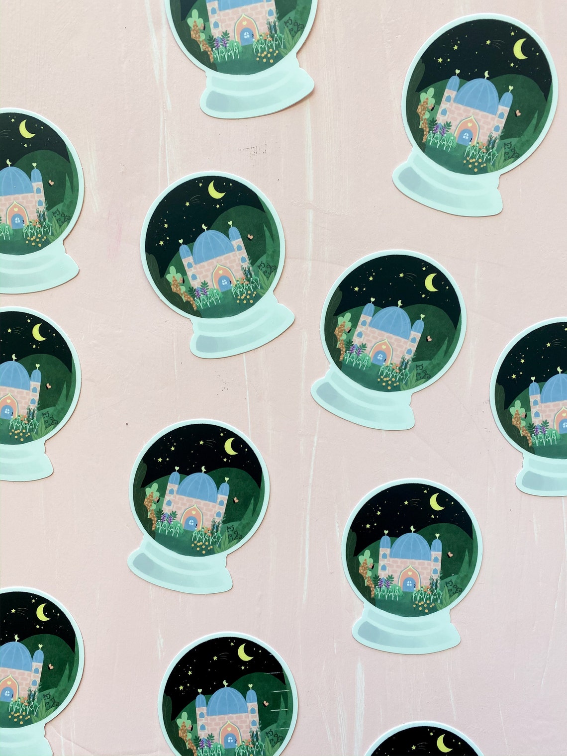 Sticker Masjid in a Globe Dreamy Mosque Masjid Sticker in a | Etsy