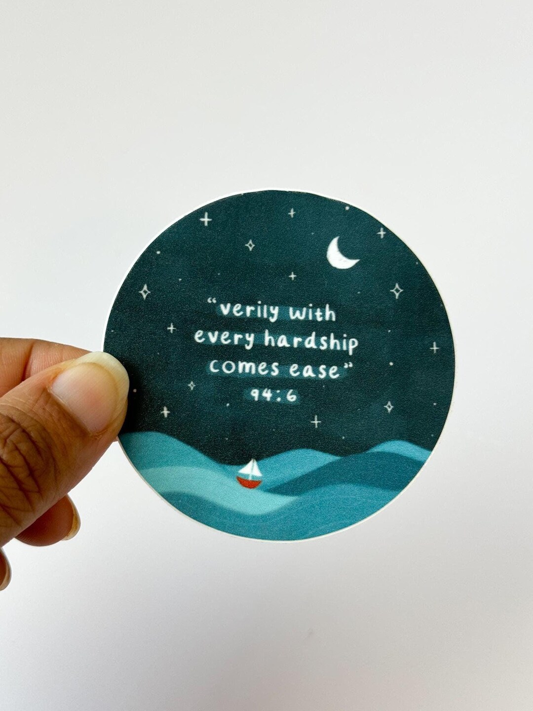 Sticker - With Every Hardship Comes Ease - Etsy