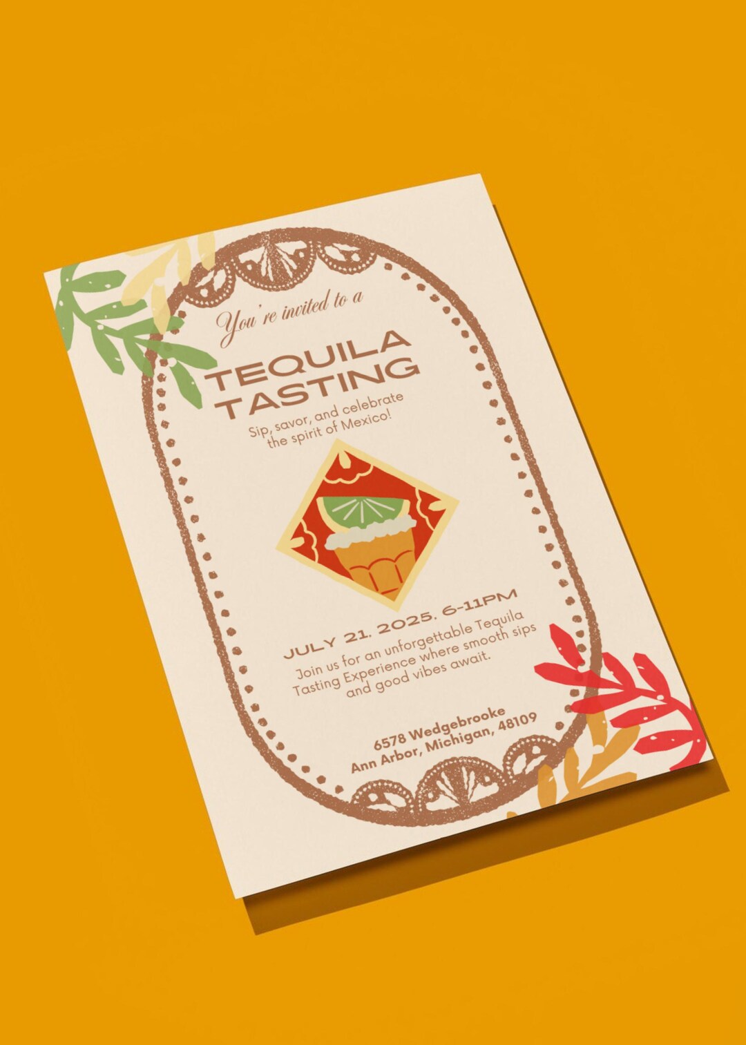 Tequila Tasting Invitation Template – Editable in Canva - Etsy
