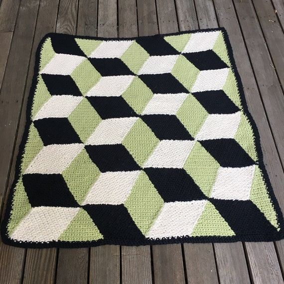 PDF Pattern Crochet Classic Rhombus Rug | Etsy