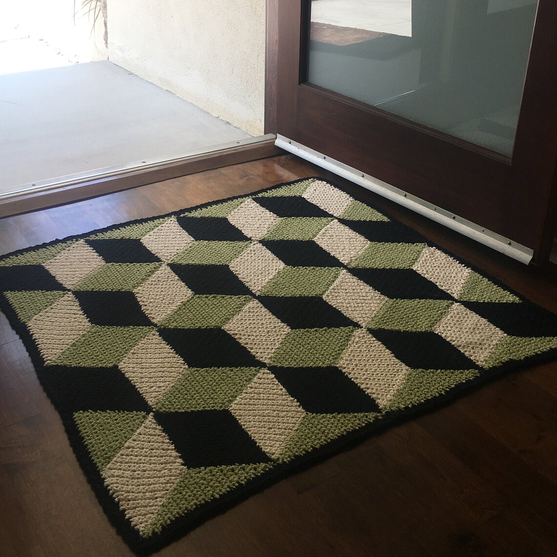 PDF Pattern - Crochet Classic Rhombus Rug - Etsy