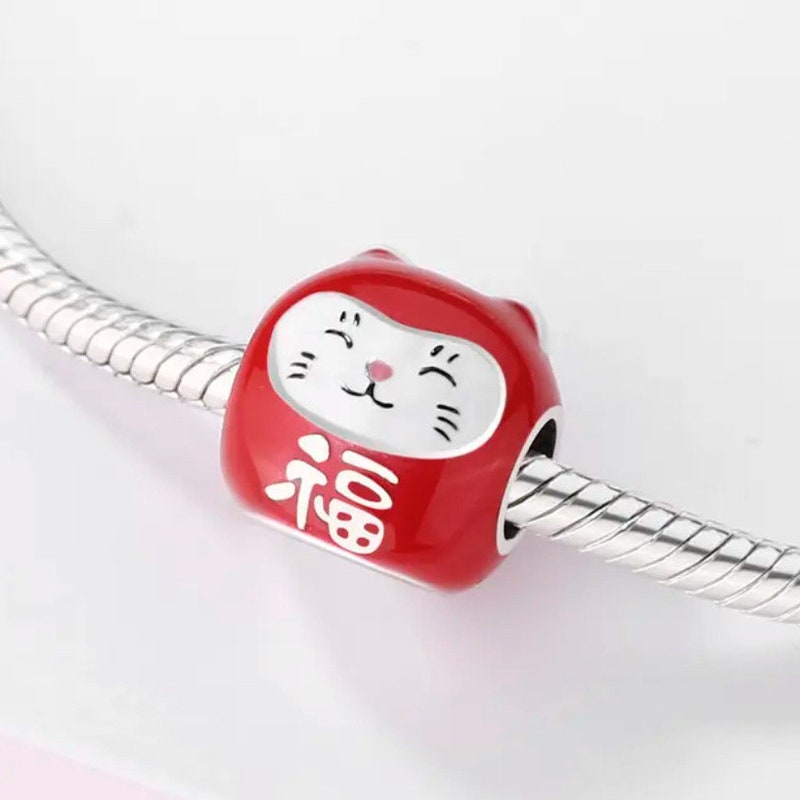 Lucky Cat Charm - Etsy