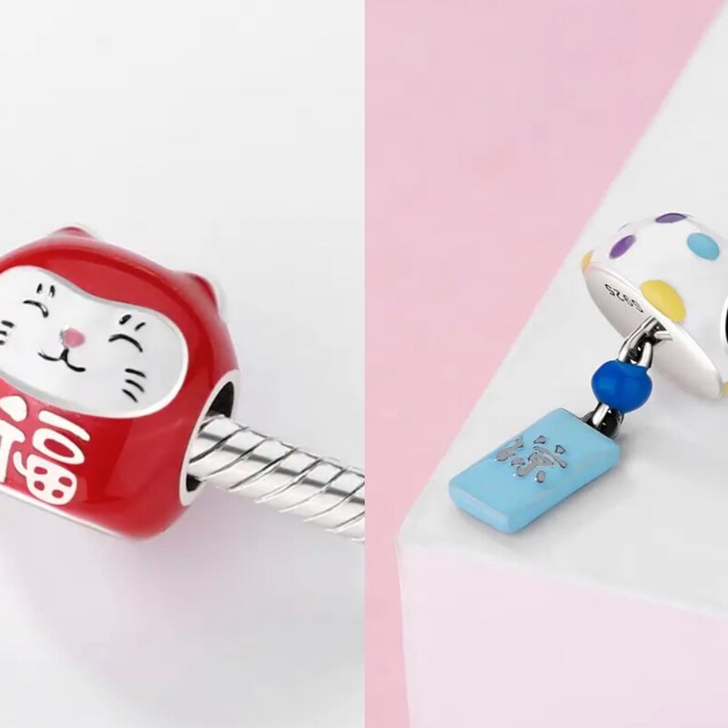 Lucky Cat Charm - Etsy