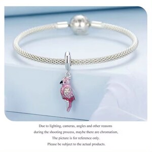 Bird Parrot Charm Serie, Colorful Blue Pink Parrot Charms, 100% Real ...