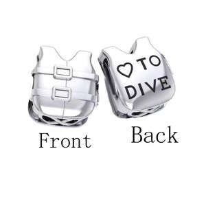 Scuba Diving Charm Serie, Diver Equipments Life Jacket Charms, 100% ...