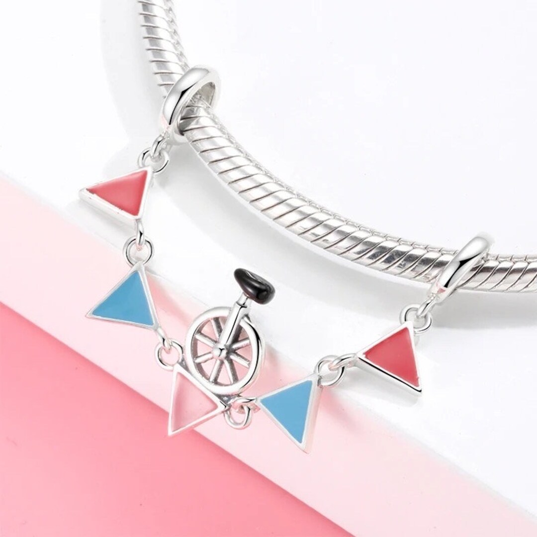 Circus Performance Charm, Circus Unicycle Show Charm, 100% Real ...