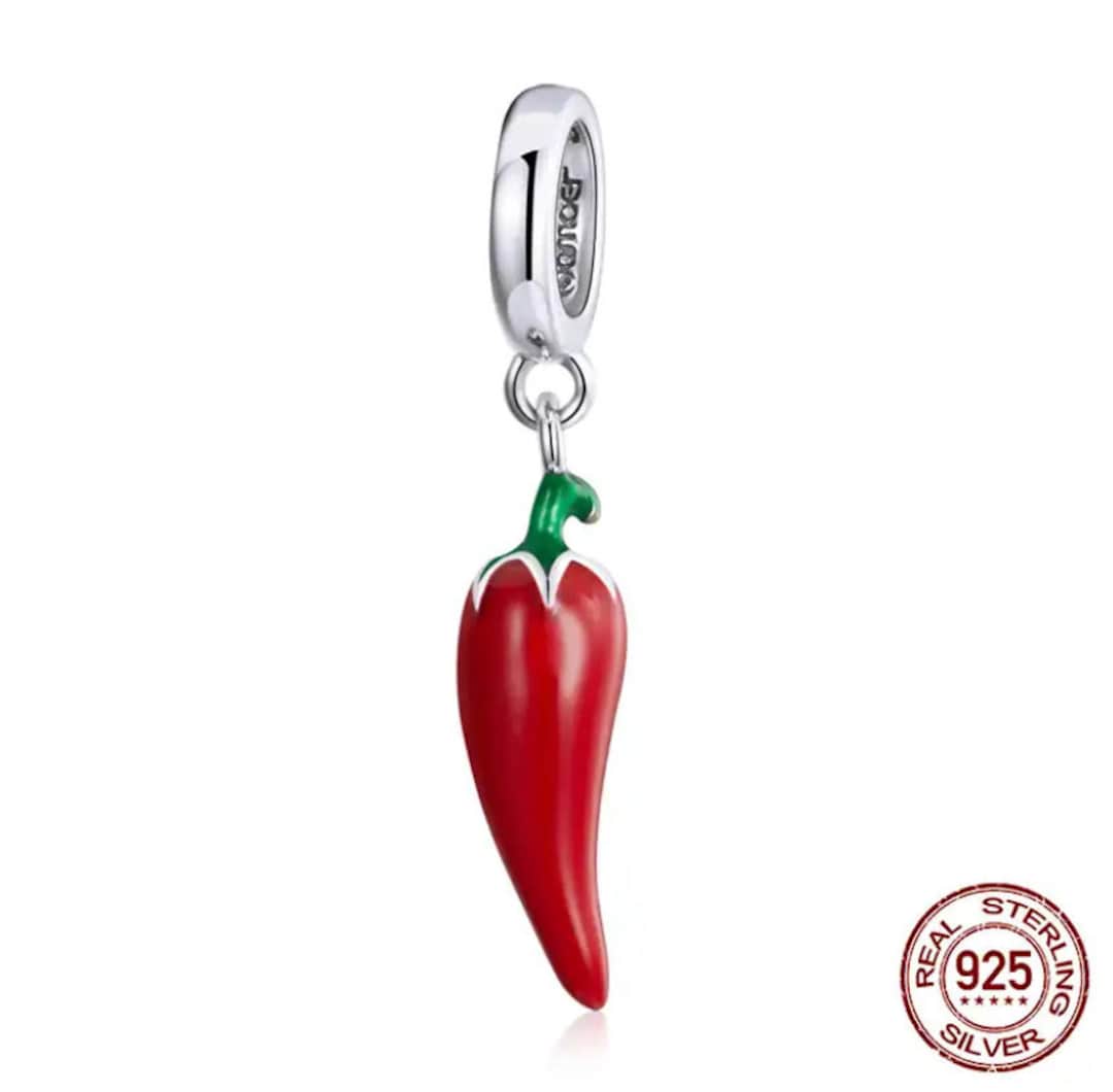 Sterling Silver Little Pepper Charm, Hot Chili Pepper Charm, Original ...