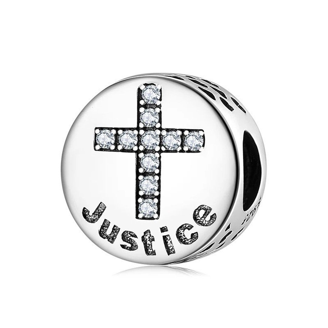 Cross Justice Charm, Christian Bible Good Virtue Charm, 100% Real ...
