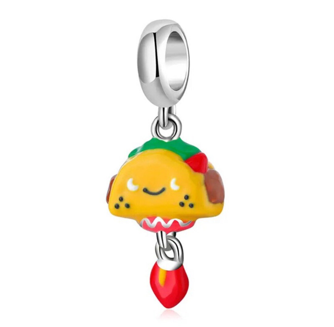 Cute Cartoon Food Charm Serie, Mexican Food Taco Charm, 100% Real ...