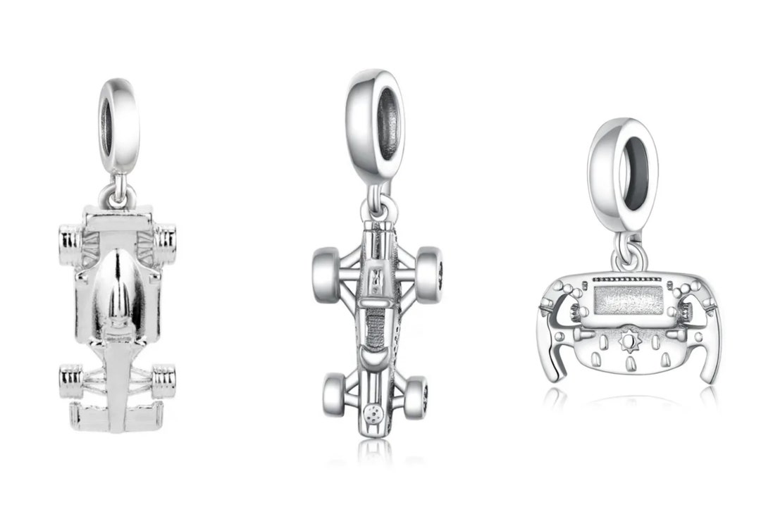 Game Racing Car Charm Serie, Go Kart Charms, 100% Real Sterling Silver ...