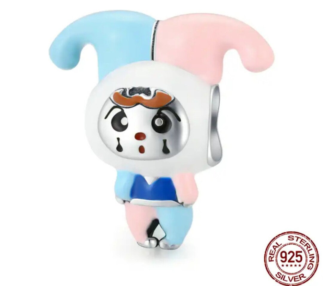 Circus Clown Charm, Cute Cartoon Clown Charm, 100% Real Sterling Silver ...