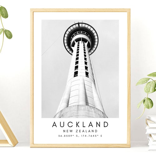 Auckland Map Print New Zealand Maps Auckland Map Wall Art - Etsy