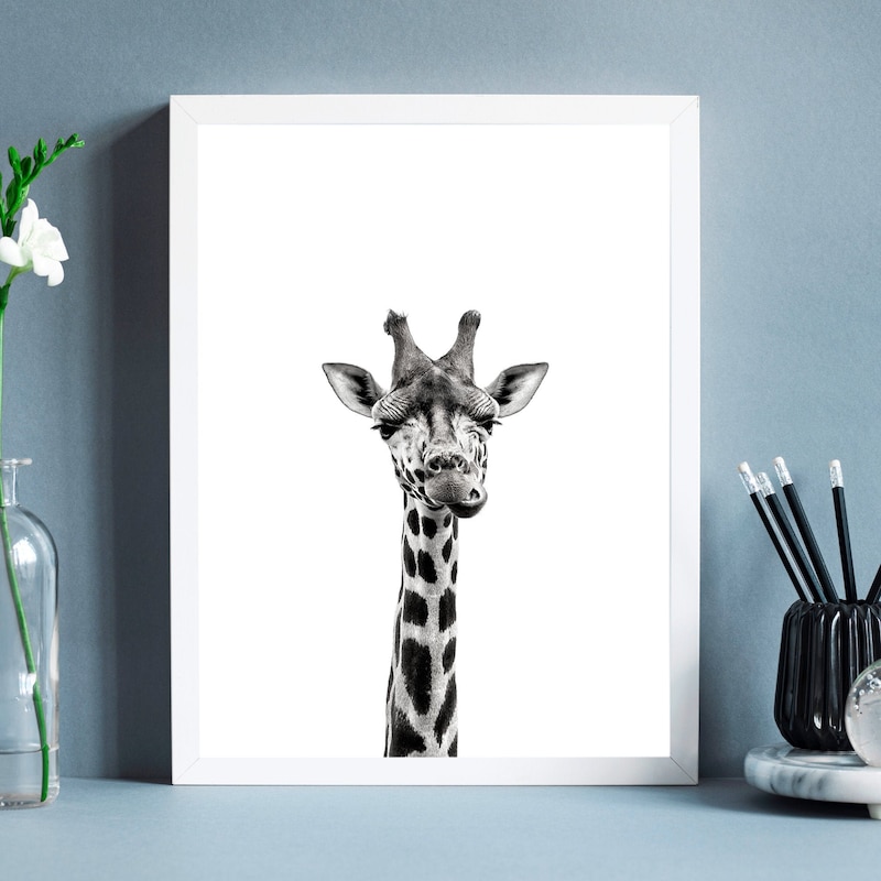 Giraffe Art Modern Print - Etsy UK