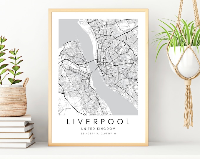 Liverpool Art Map Limited Edition Contemporary Giclée Print - Etsy