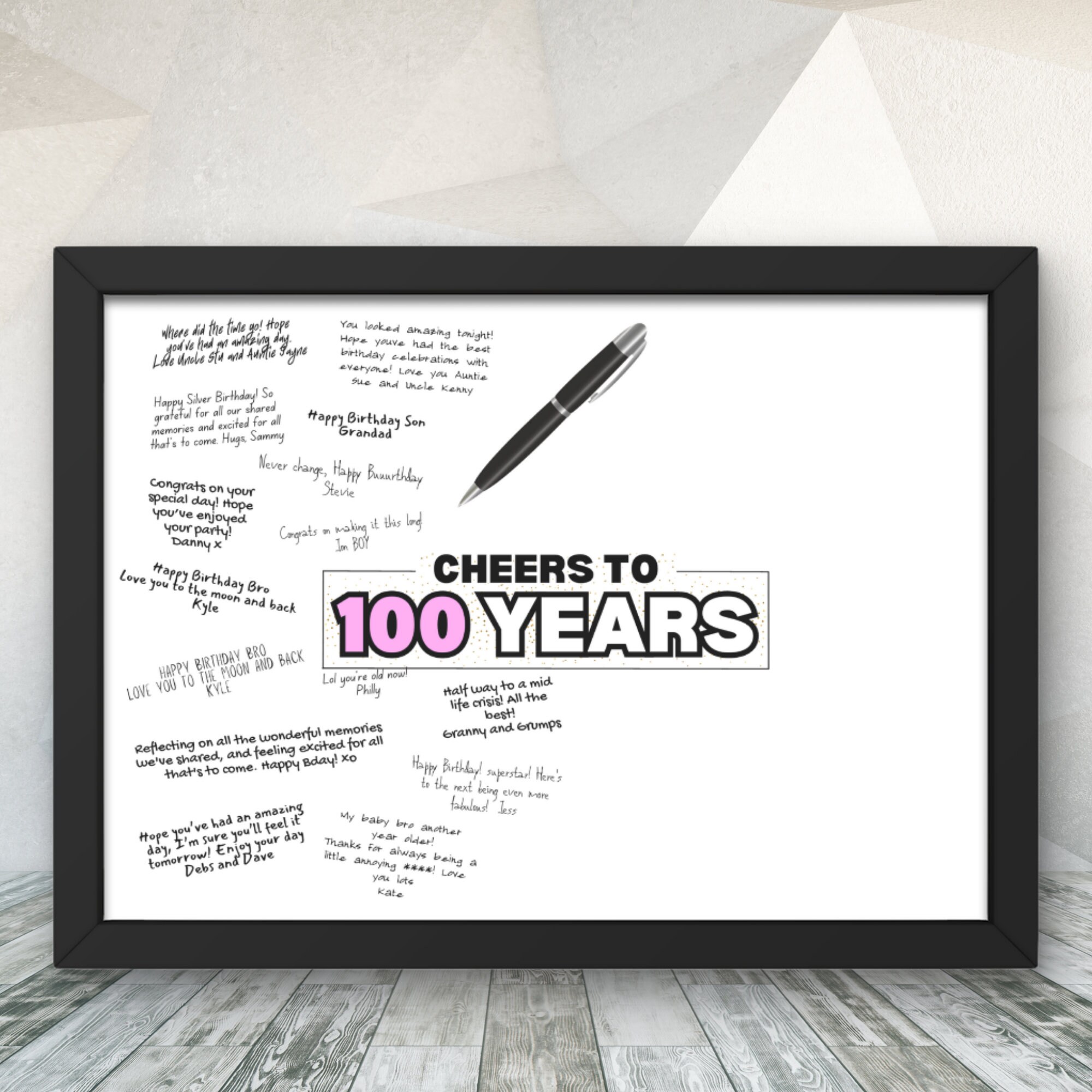 100th Birthday Signature Poster: Milestone Guest Book (A3 Size) - Etsy