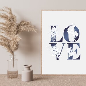 Love One Word Wall Art Letter Wall Art Trendy Housewarming - Etsy