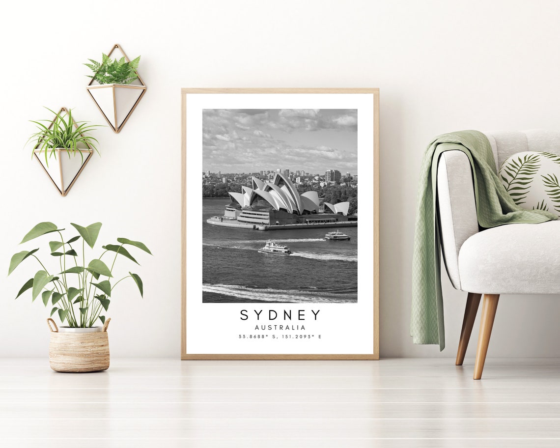 Sydney Print Sydney Poster Unique Wallart Decor Sydney | Etsy