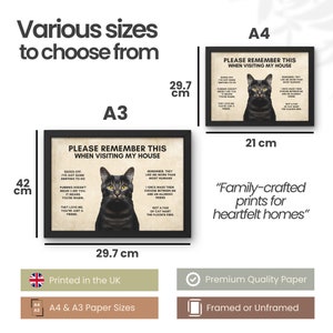 Funny Black Cat House Rules Print: Humorous Cat Lover Gift - Etsy