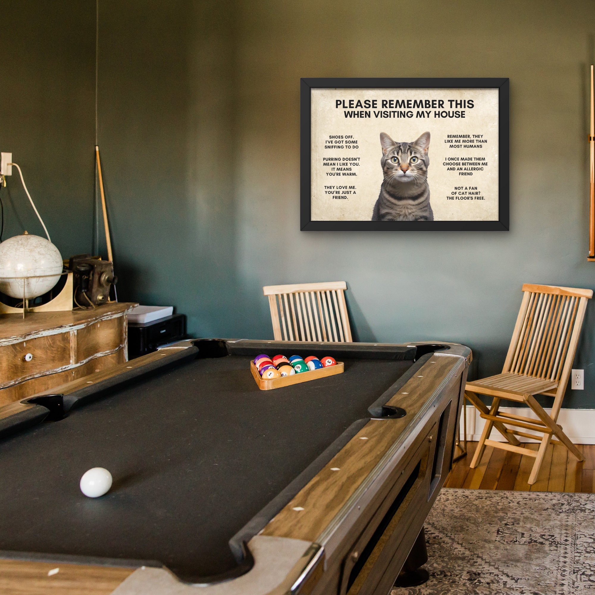 Funny Tabby Cat House Rules Print: Humorous Cat Lover Gift - Etsy