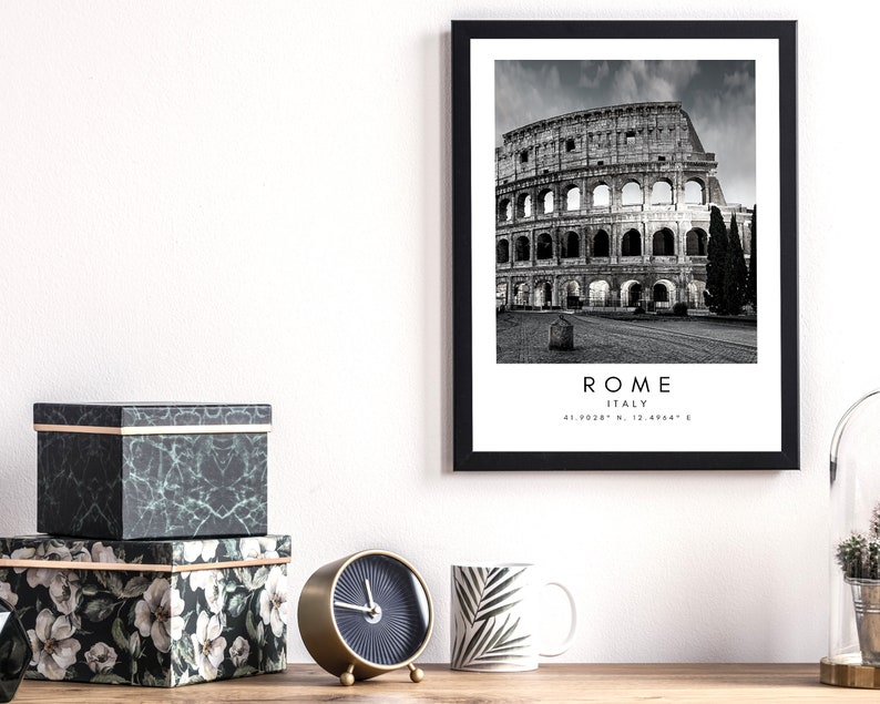 Rome Colosseum Print Rome Poster Unique Wallart Decor Rome | Etsy
