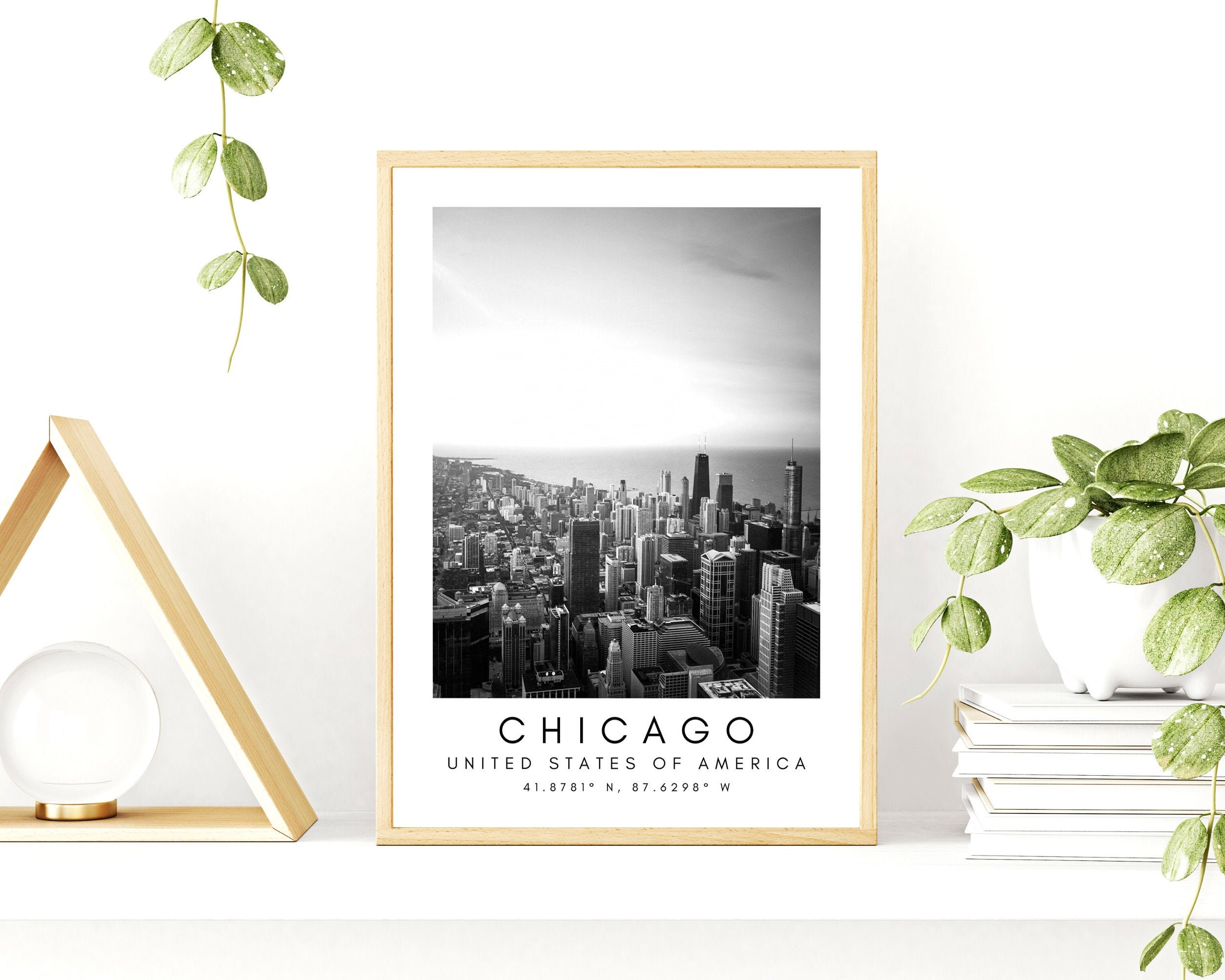 Chicago Print Wall Art Chicago Art Print Chicago Skyline | Etsy