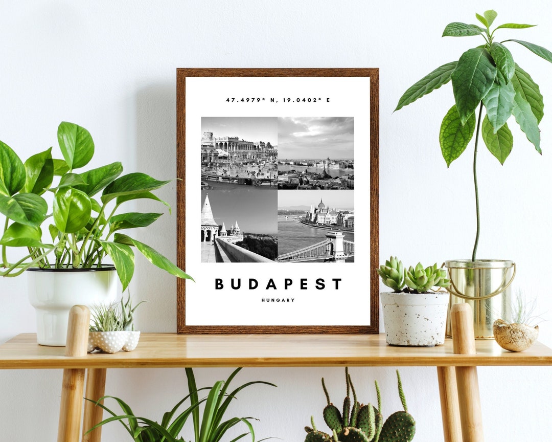 Budapest Wall Art, Four Photo Design, Aesthetic Landmark Home Decor ...