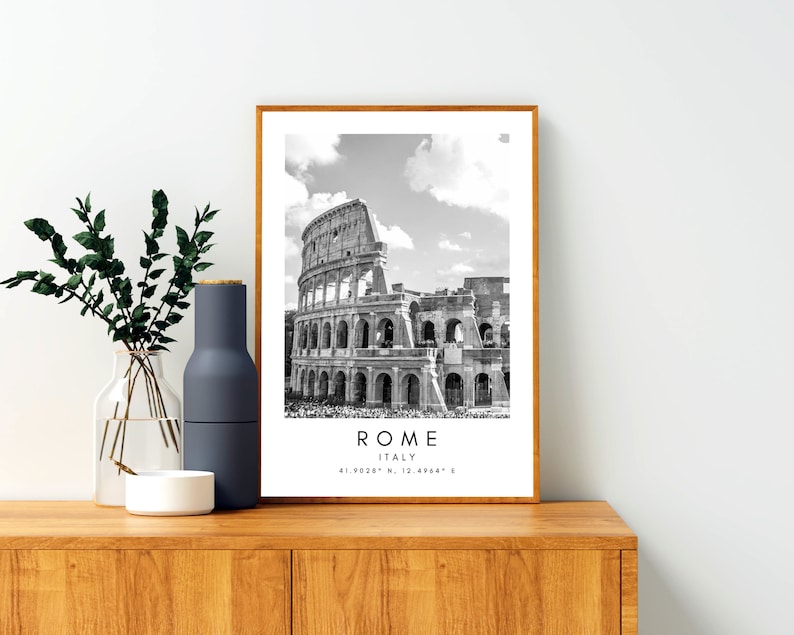 Rome Colosseum Print Rome Poster Unique Wallart Decor Rome - Etsy UK