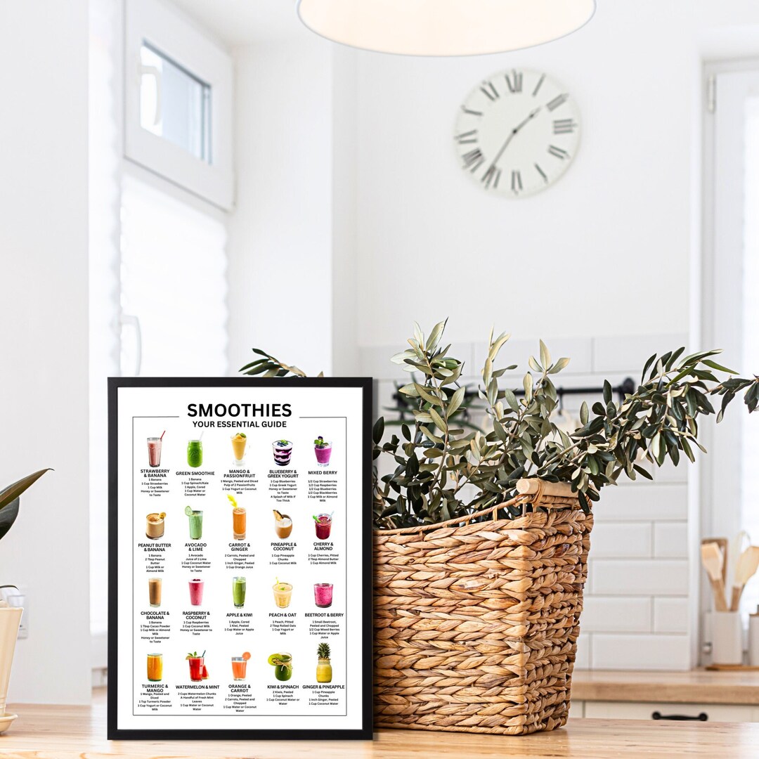 Smoothies Your Essential Guide Poster - Top 20 Smoothie Recipes With ...