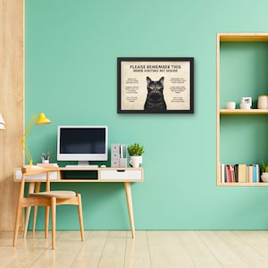 Funny Black Cat House Rules Print: Humorous Cat Lover Gift - Etsy