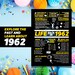 Life Back in 1962 Poster, 60th Birthday or Anniversary Gift, Remember ...