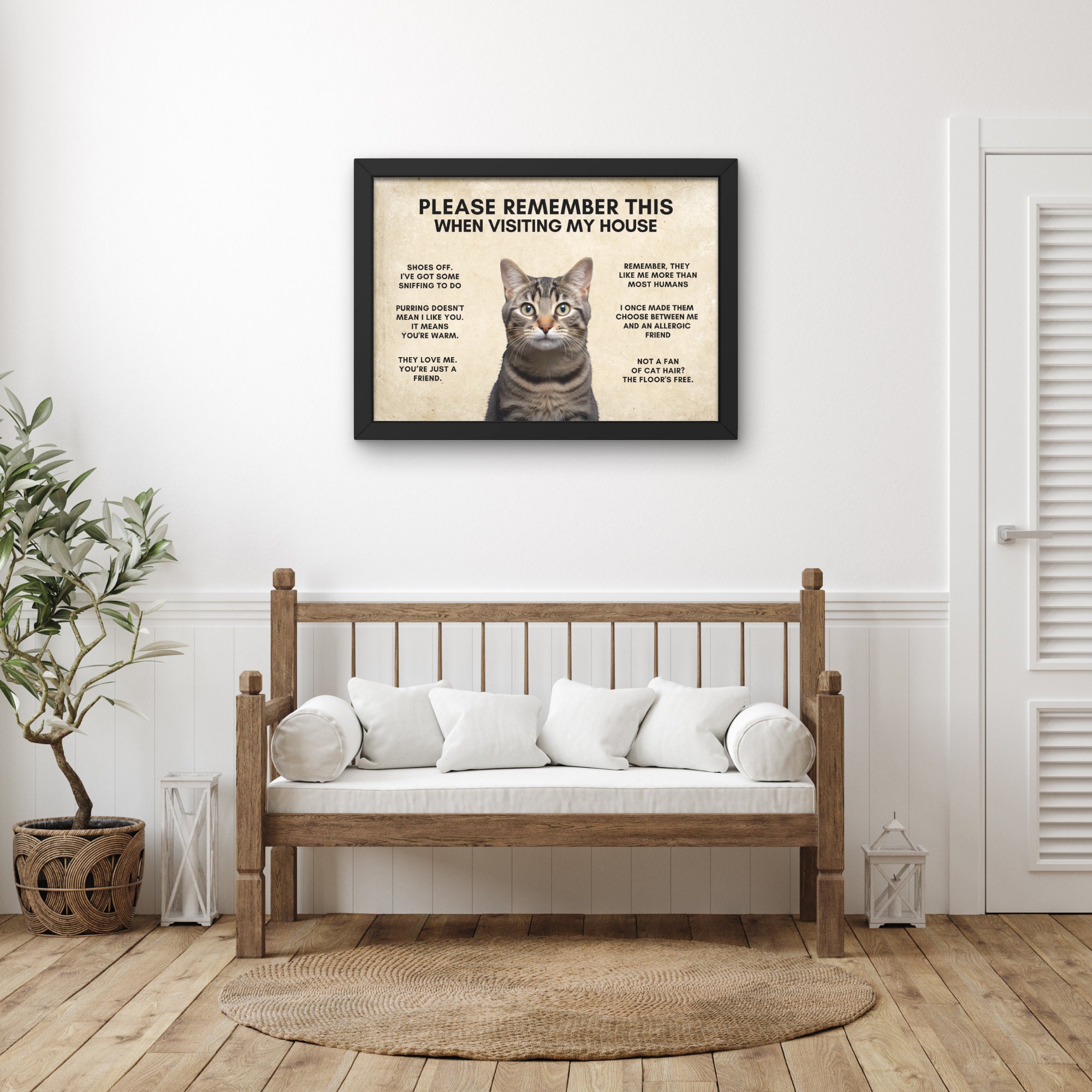 Funny Tabby Cat House Rules Print: Humorous Cat Lover Gift - Etsy