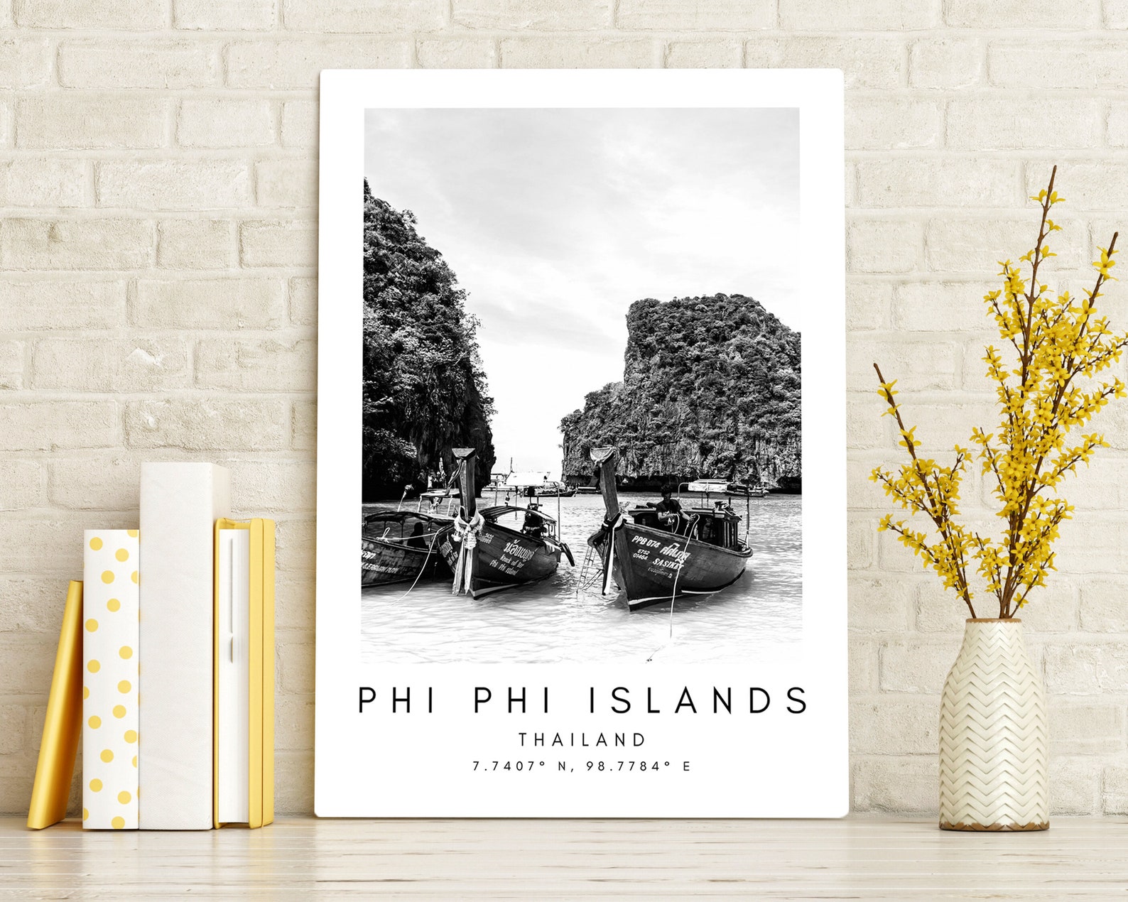 Phi Phi Print Thai Art Print Island Poster Phi Phi | Etsy