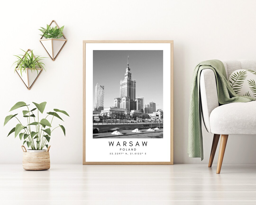 Warsaw Poland Wall Art Decor - Poland Digital Art Print - Warsaw Poland ...