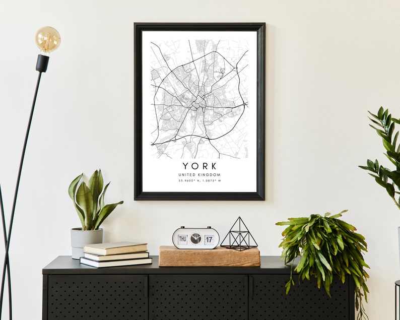 York Map Wall Art Print York Uk Wall Art Poster York - Etsy