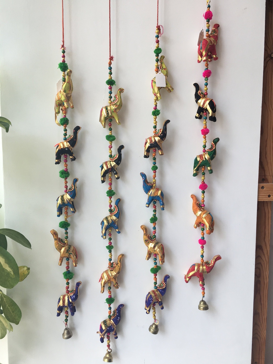 INDIAN HANGING ELEPHANTS Decoration Wall Door Window Hanging Tota Bells ...