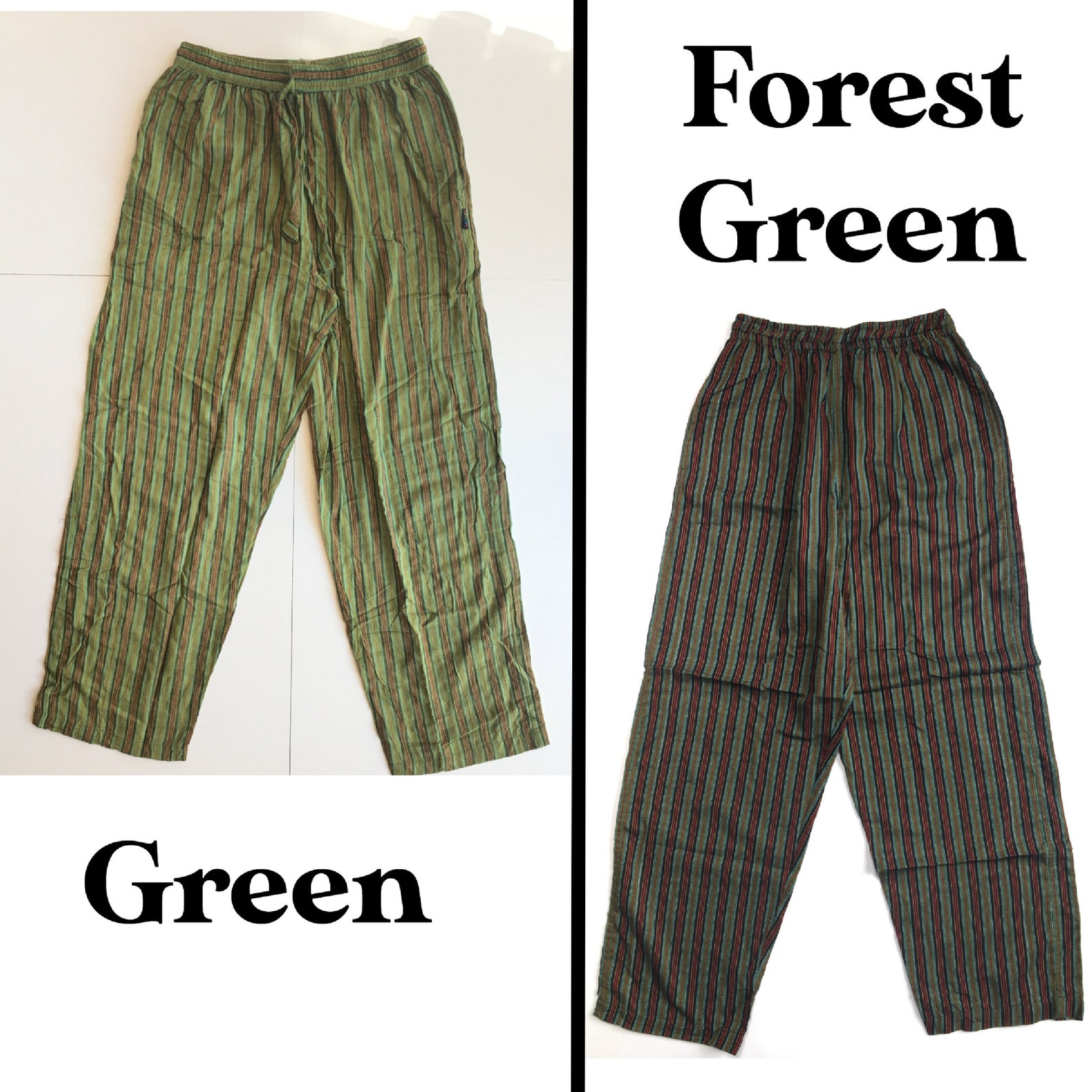 UNISEX HIPPIE Cargo TROUSERS Striped Boho Hippy Nepal Pants | Etsy