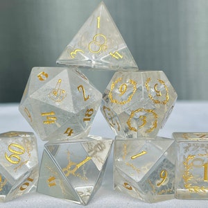 Full Set Wedding Dice Dice Set Dungeons & Dragons DND Dice Stone Dice ...
