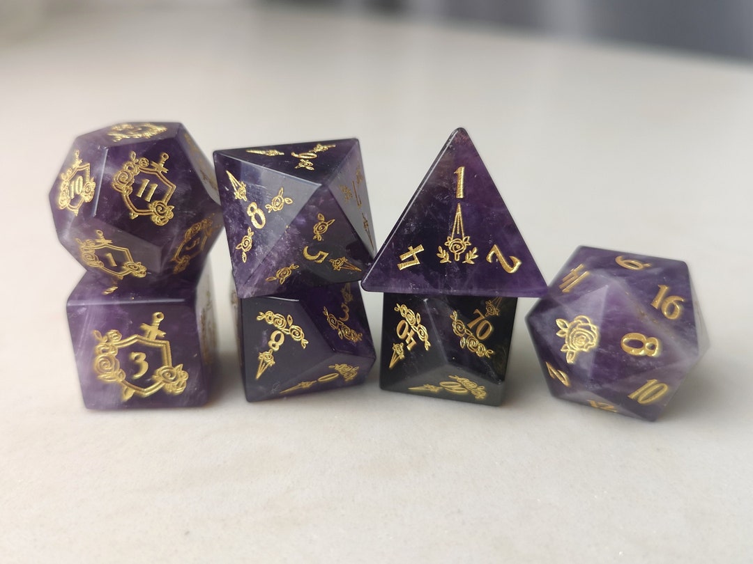 Rose D20 Dice Shield Dice Rose and Dagger Dungeons & Dragons DND Dice ...