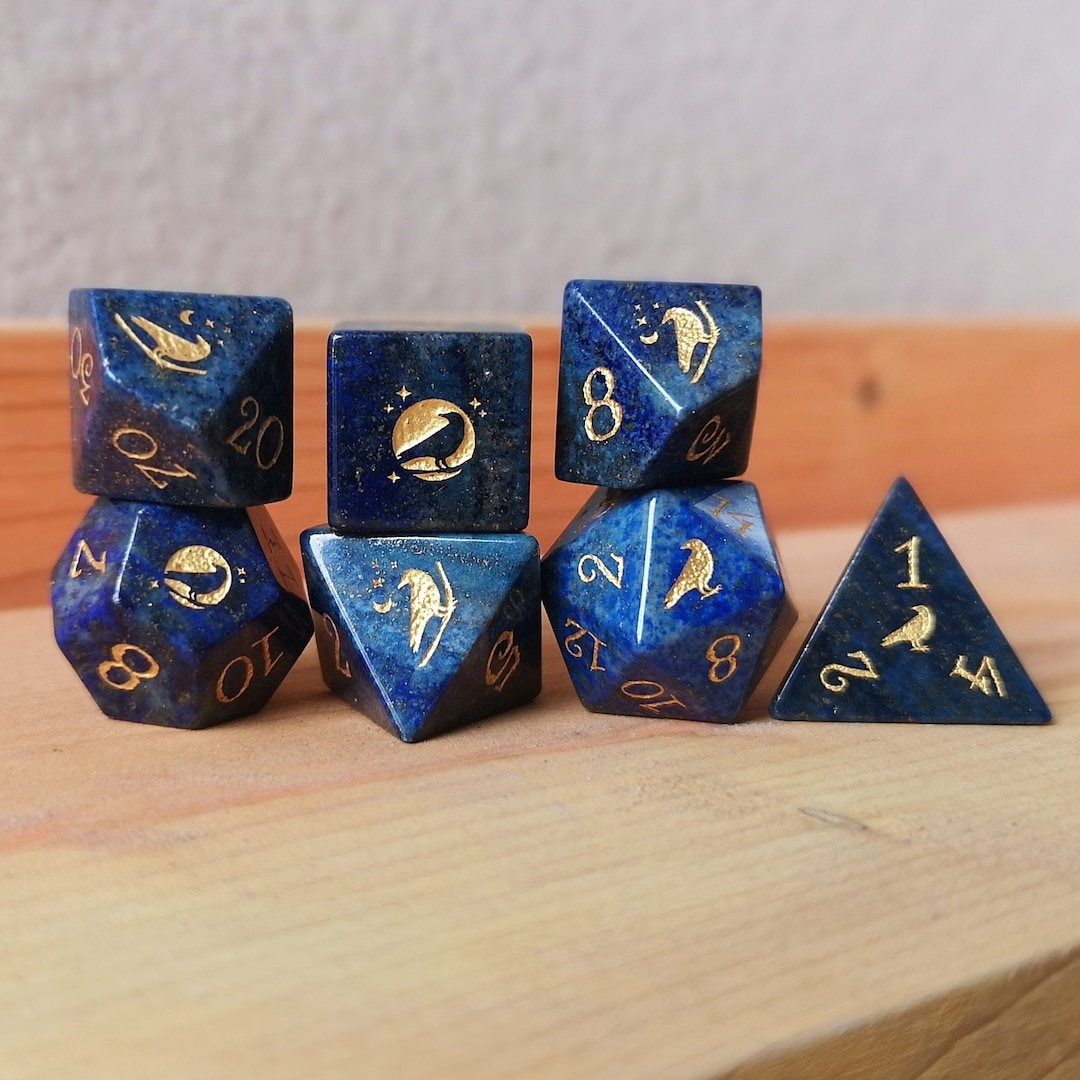 Crow D20 Dice | Raven Dice | Crow and Moon | Dungeons & Dragons | DND ...