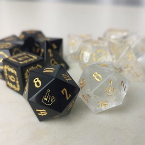 Full Set Wedding Dice Dice Set Dungeons & Dragons DND Dice Stone Dice ...