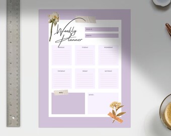 Weekly Planner PDF Printable Planner Digital Planner 7 Day - Etsy