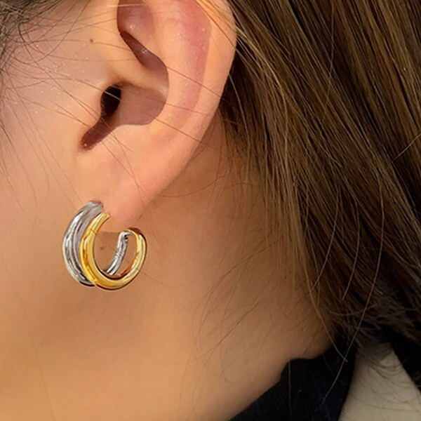 Double Hoop Earring - Etsy