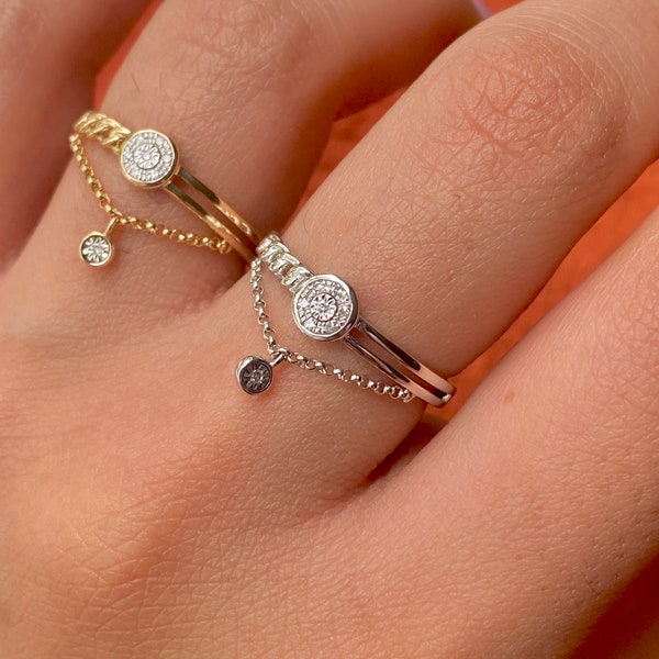 Dangle Charm Ring - Etsy