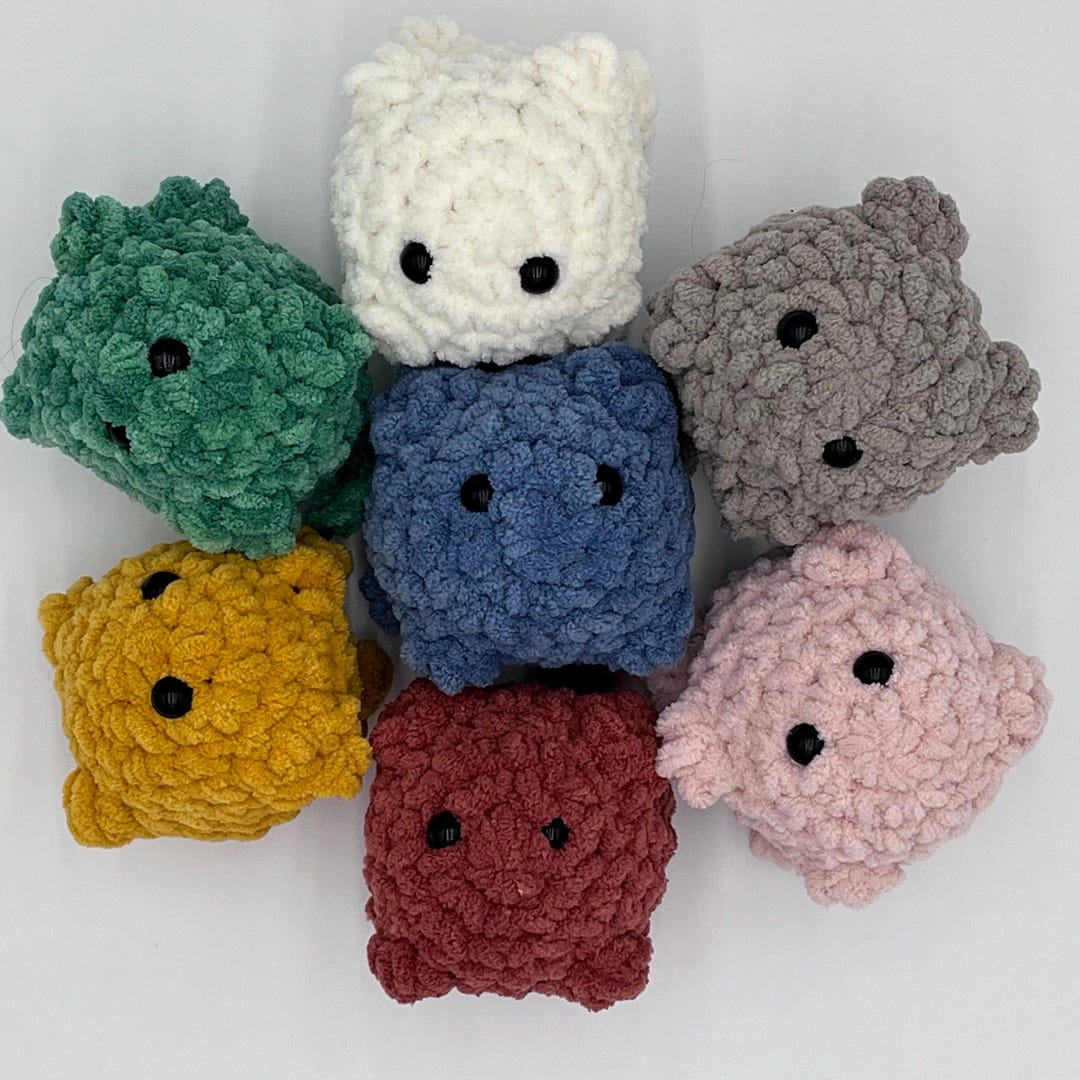 Chubby Kitty Cat Kitten Amigurumi Stuffed Animal Crochet Fidget Relief ...