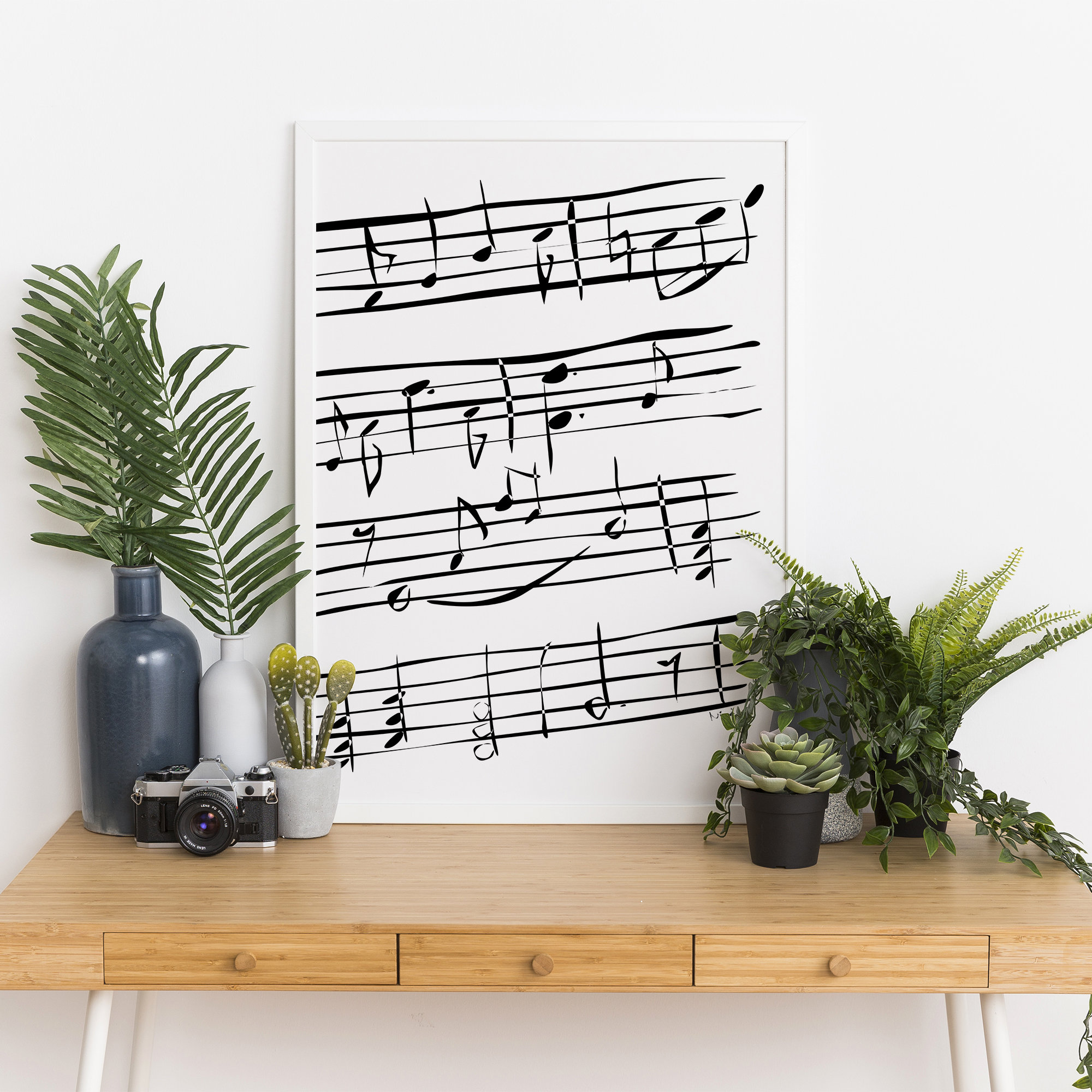 Music Notes Wall Art Music Notation Poster Music Staff - Etsy