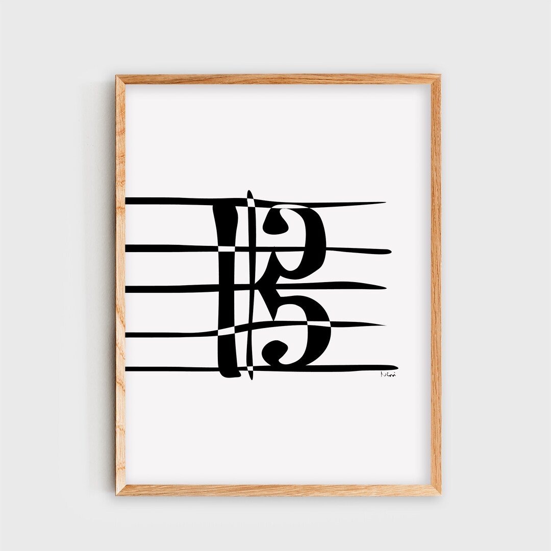 Alto Clef Wall Art, Alto Clef Music Poster, Alto Clef Print, Music ...