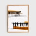 Set of 3 Piano Set Wall Art, Keyboard Poster, Terra Cotta Digital Art ...