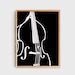 Double Bass Wall Art, Double Bass Poster, Minimalist Black & White ...