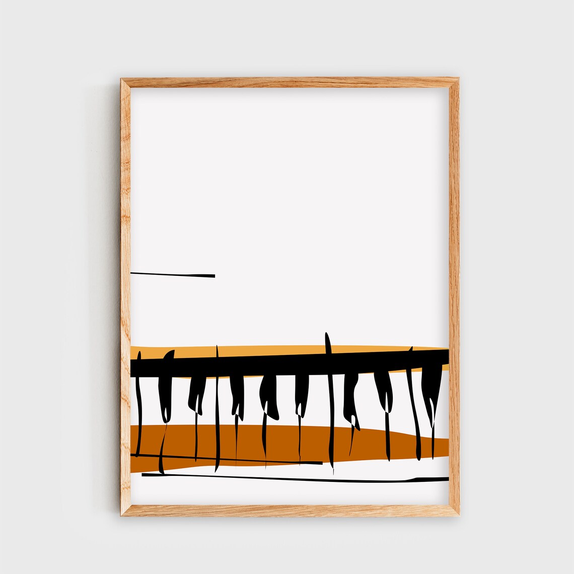 Set of 3 Piano Set Wall Art, Keyboard Poster, Terra Cotta Digital Art ...